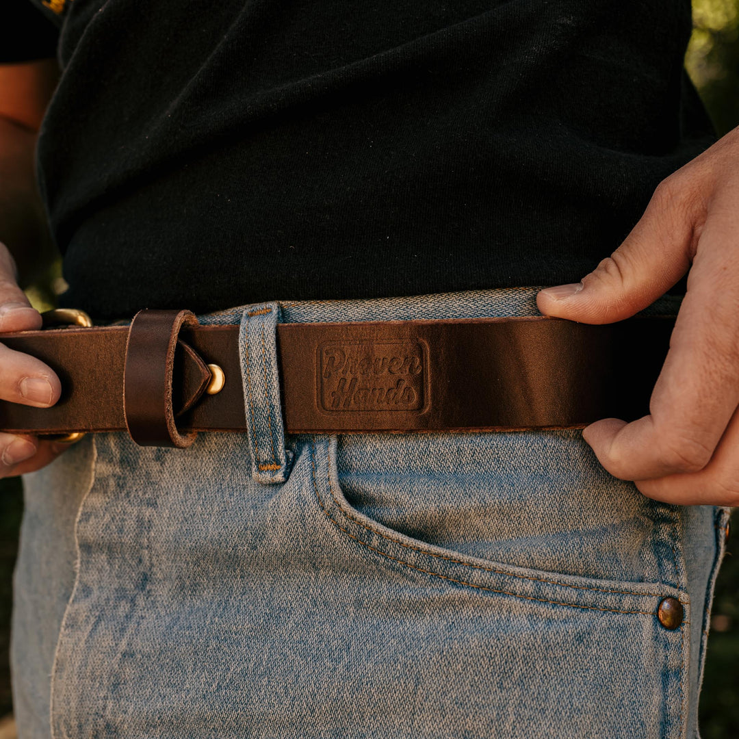 How a Handmade Full-Grain Leather Work Belt Is Made Step By Step ...