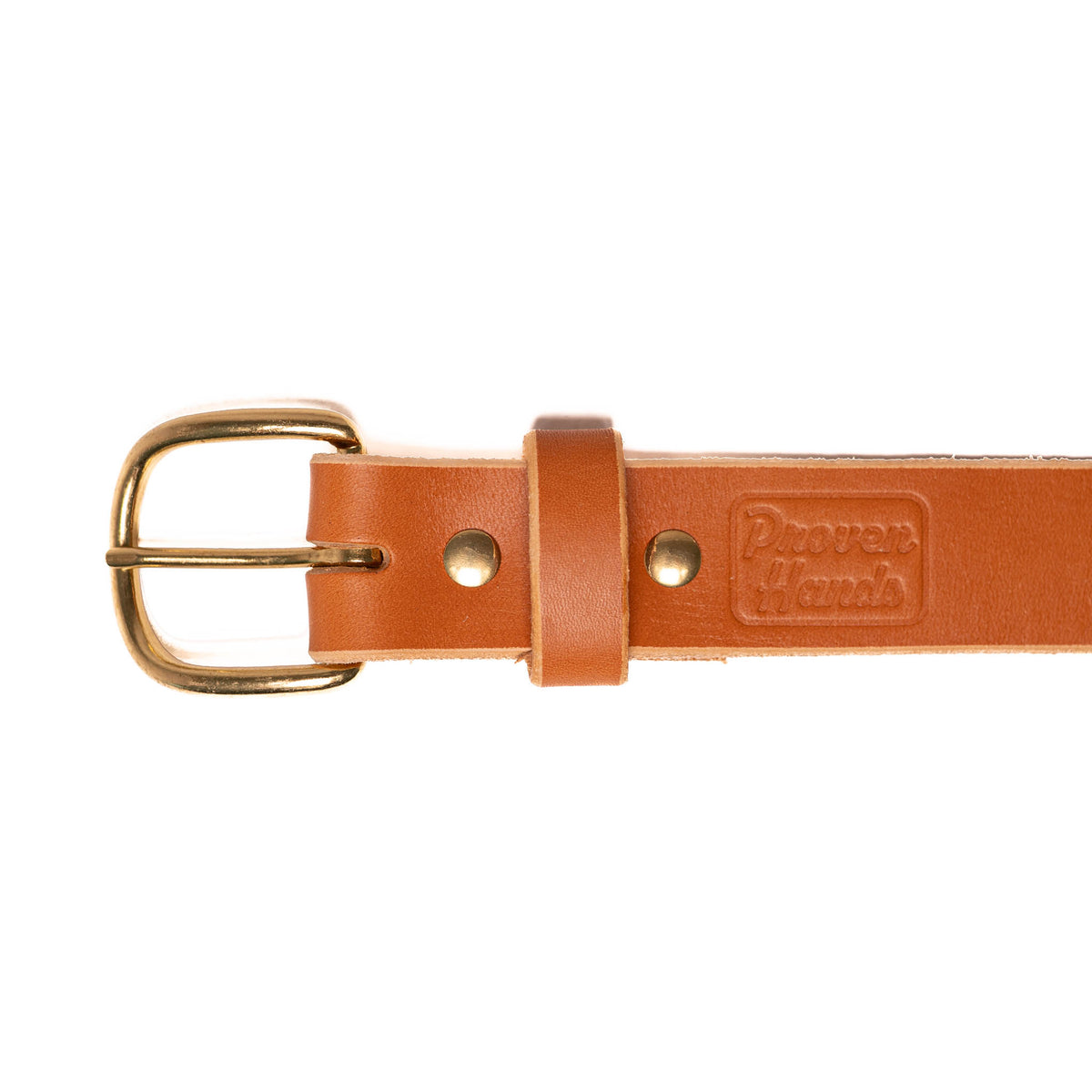 Proven Hands Classic Tan Full Grain Leather Belt – Made in USA - Tan